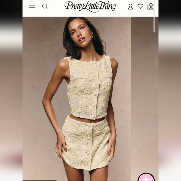 PrettyLittleThing | Tops | Nwt 2pcs Prettylittlething Lemon Floral ...